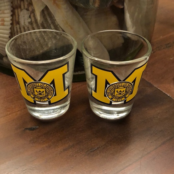 unbranded | Dining | University Of Michigan Shot Glasses Lot Of 2 ...